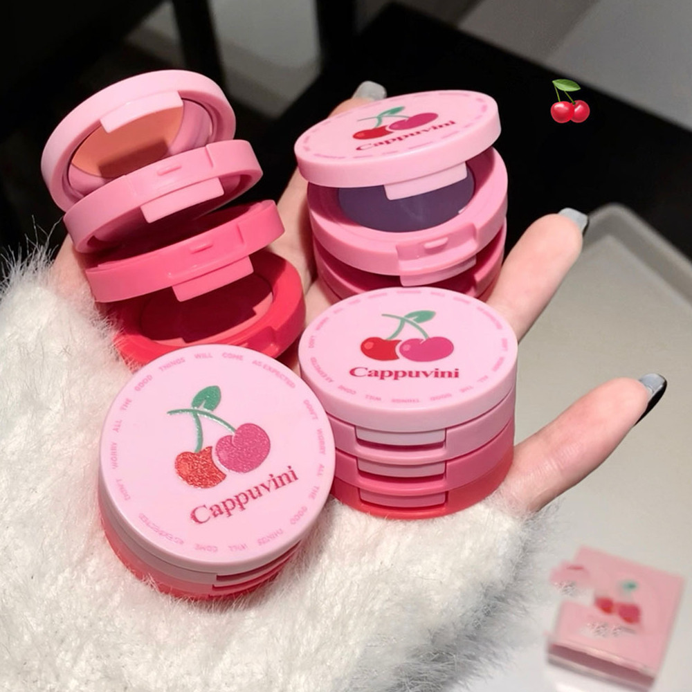 Three Layer Rose Red Blush Palette - Cheek Blusher Pigment Cream ...