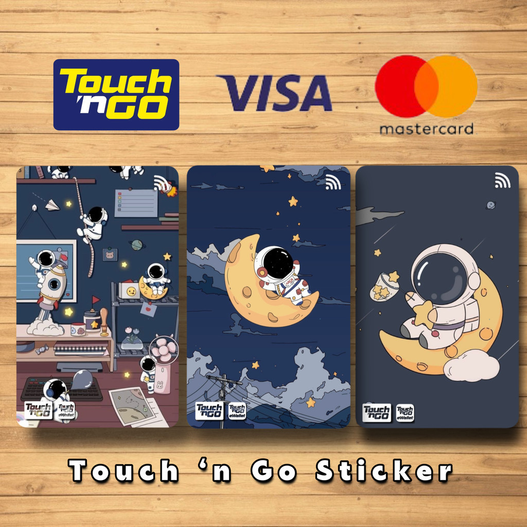 Astronaut Series 2 for Touch n Go Card Sticker Cover TNG / Master / Visa / Credit / Debit CARD ...