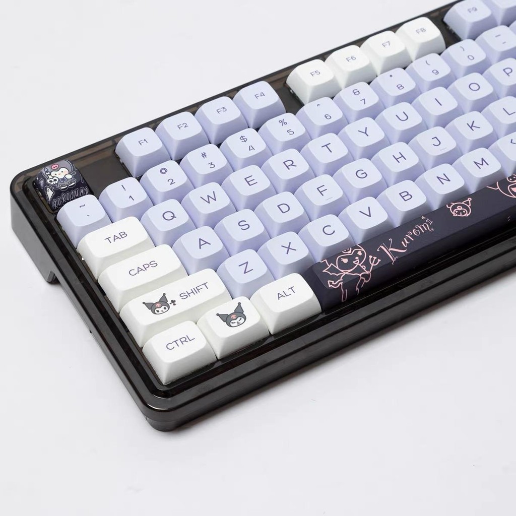 Kuromi Theme Keycaps PBT Sublimation XDA Height Small Full Set VGN Ai ...