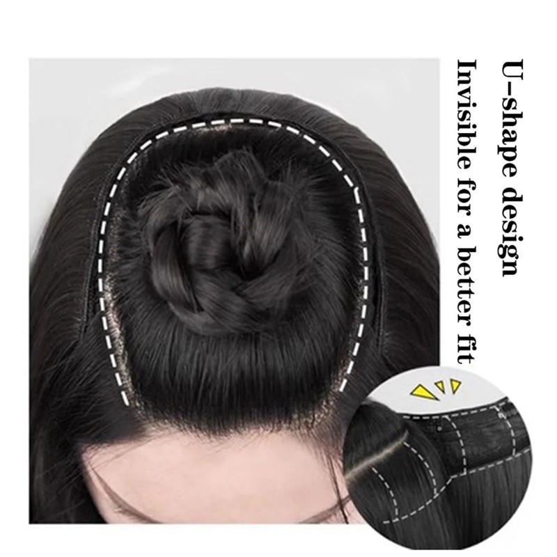 55CM Woman for wig Synthetic Hair extensions Long Hair Micro roll inner ...