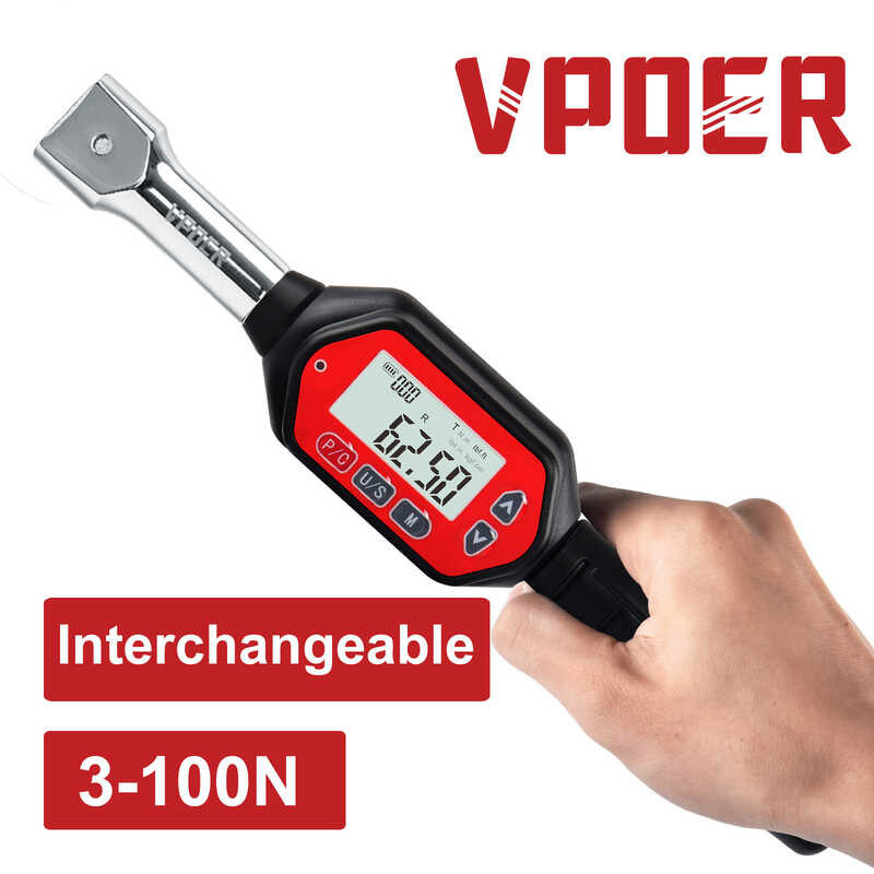 Interchangeable 3-100Nm Digital Ended Head Torque Wrench Gamit Ang ...