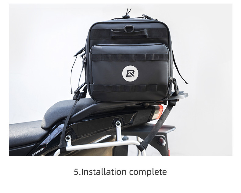 ROCKBROS Rear Seat Motor Bag Universal Portable Big Capacity Riding Bag ...