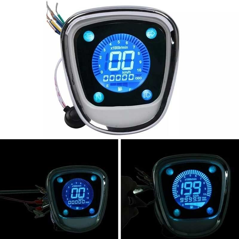 Motorcycle LCD Digital Meter Rpm Odometer Speedometer Assy para sa ...