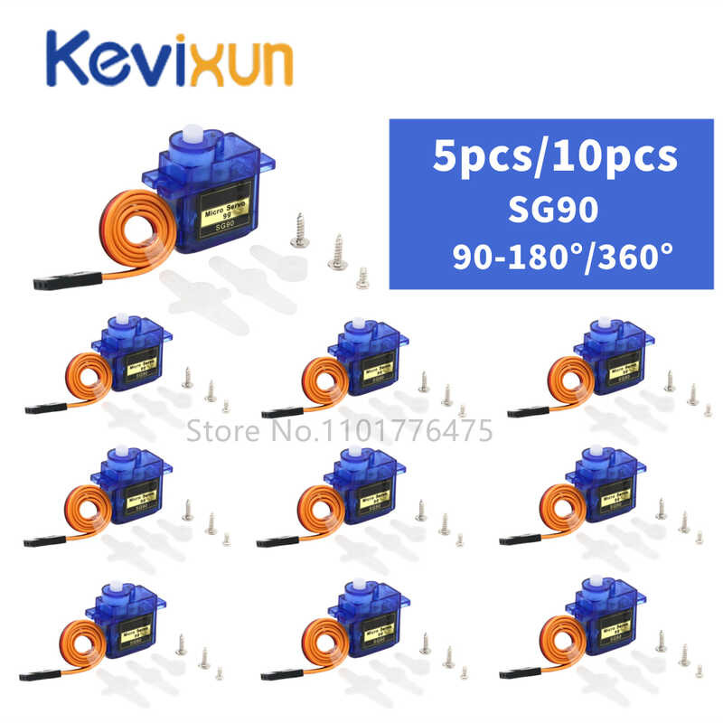 Arduino 5/10Pcs Analog Micro Servo Motor Sg90 9G For RC Servomotor Car ...