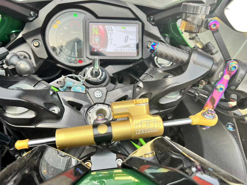 KAWASAKI new Kawasaki H2 SX SE titanium ruler damper anti shake head ...