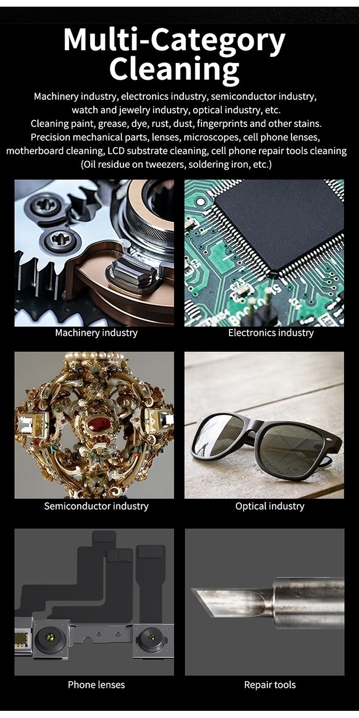 MECHANIC iClean-E08P Ultrasonic Cleaner 80W High Frequency ...