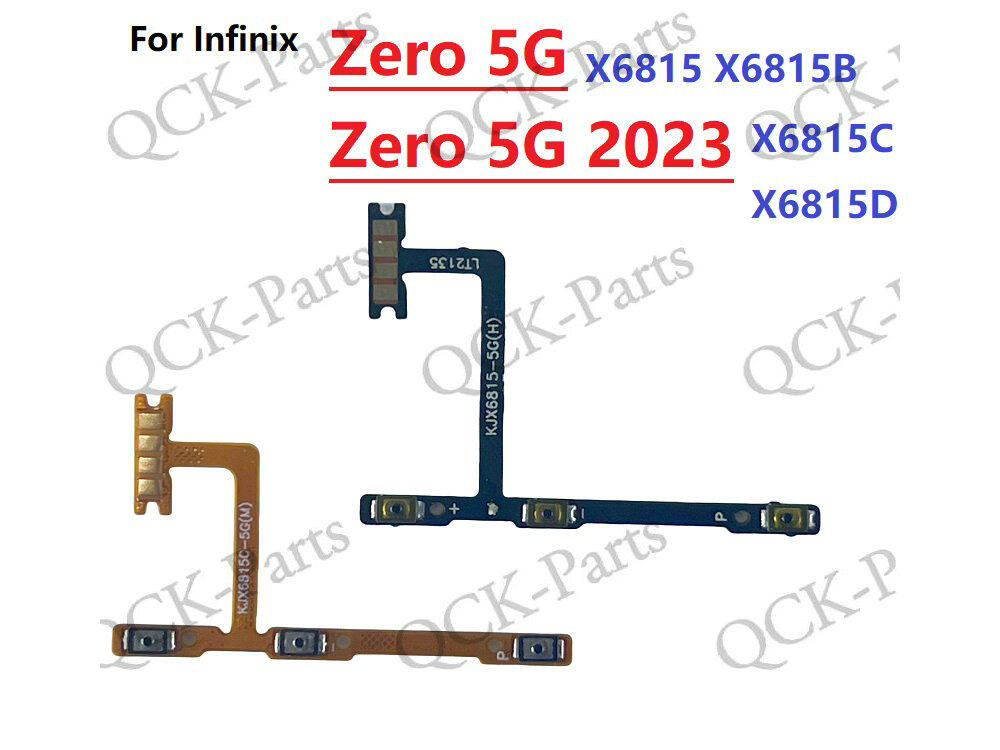 For Infinix Zero 5G 2023 X6815 X6815B X6815C X6815D Power Switch volume ...