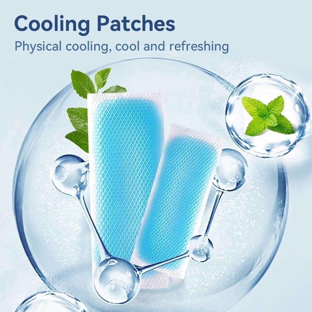 20 Pcs Baby Cool Fever Cooling Gel Patch Summer Physical Cooling Ice ...