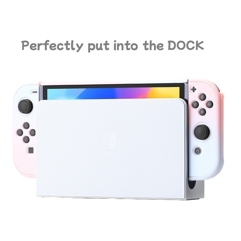 Transparent Case for Switch OLED, Clear Dockable Shell Compatible with ...