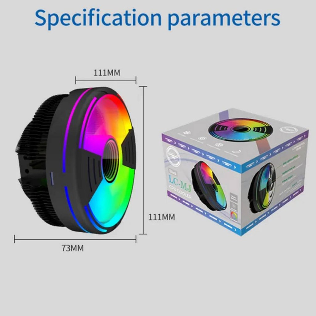 UFO Design HSF RGB LED Cooler for PC Processor Intel and AMD - High ...