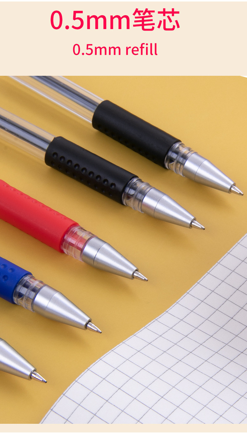 100PCS Pen Ballpoint Pen with Refill Replaceable Black Red Refill Gel ...