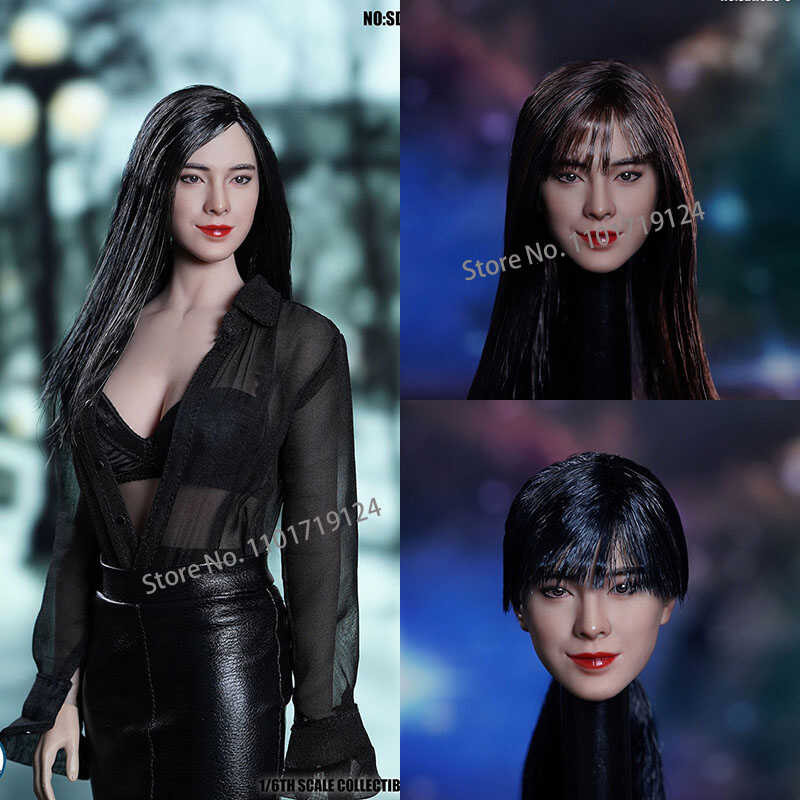 SUPER DUCK Sdh029 1/6 Joey Wong Head Sculpt Long Hair Head Carving ...