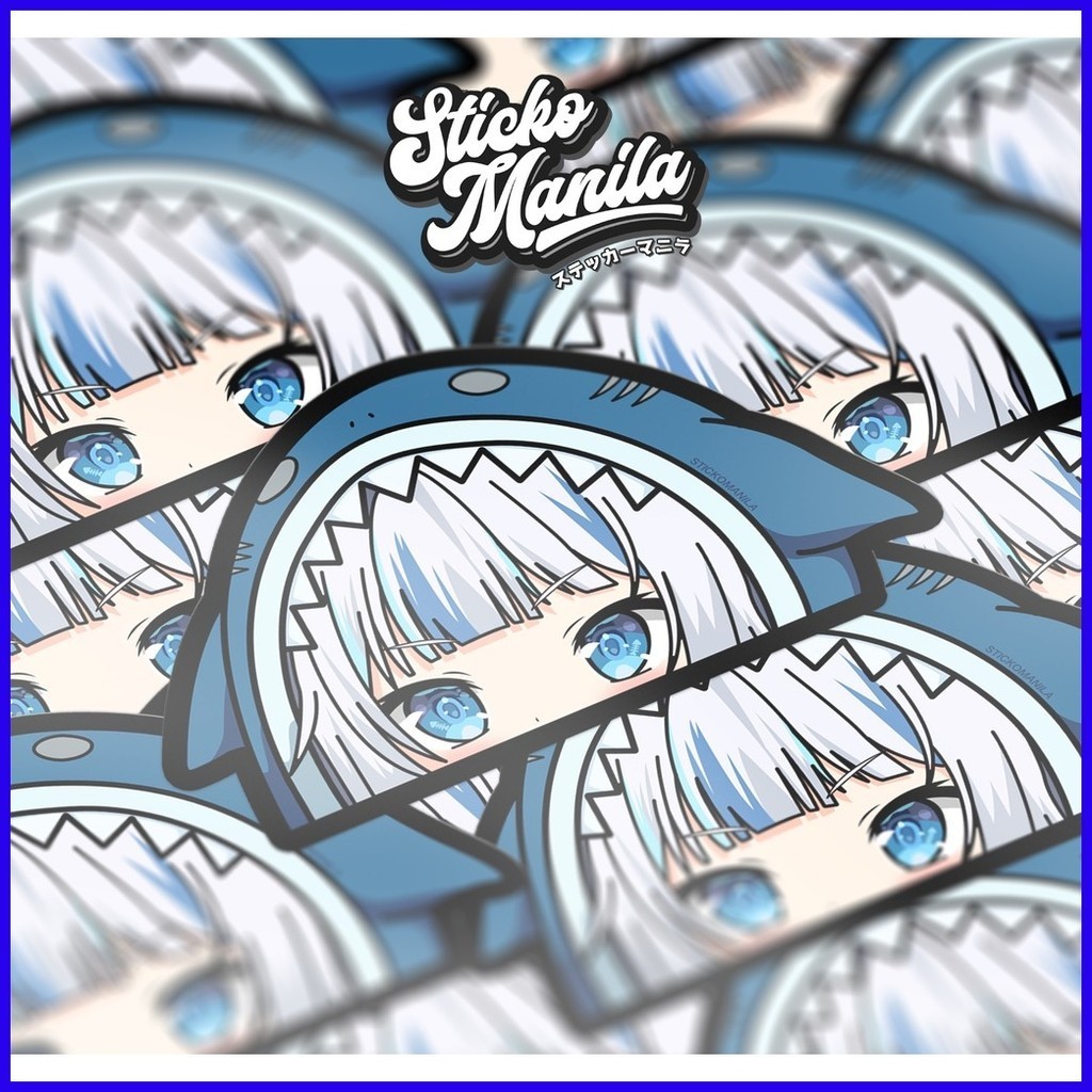 Sticko Manila : HoloLive - Gawr Gura (Peeker) | Shopee Philippines