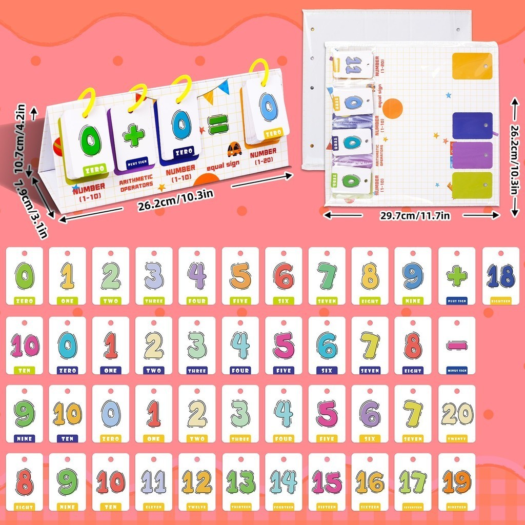 Kids Math Calculation Calendar Flash Card Preschool Homeschool Practice ...