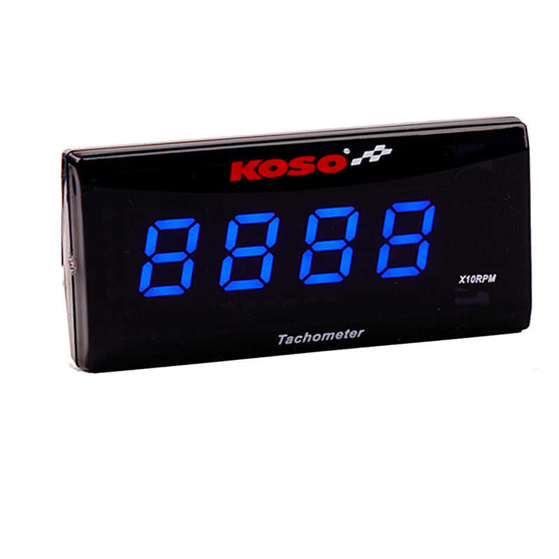 Koso Digital Motorcycle Tachometer LCD Display 0~20000 RPM Gauge Para ...