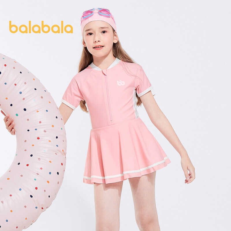 Balabala Costume Girls One-Piece Suit Summer Middle Large Children ...