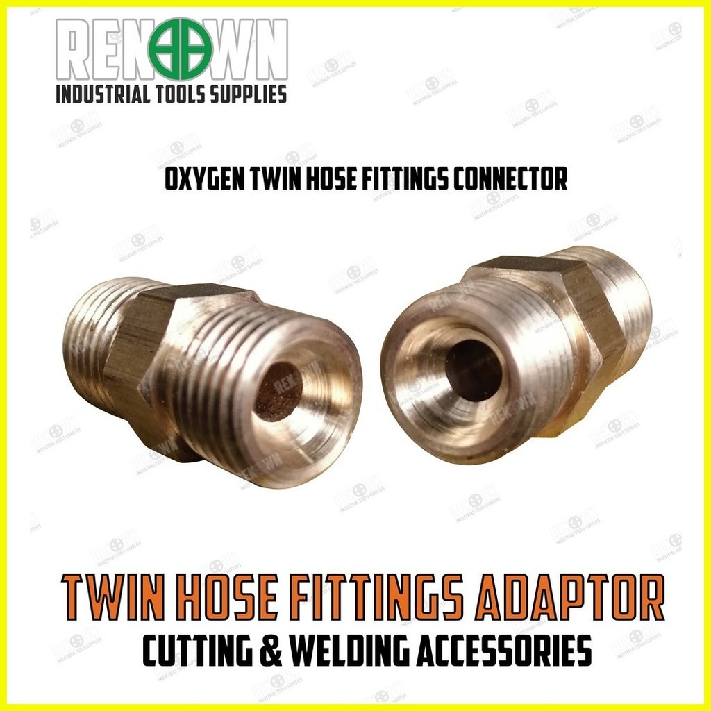 Oxygen / Acetylene Twin hose Fittings Connector / Nipple / Adaptor ...