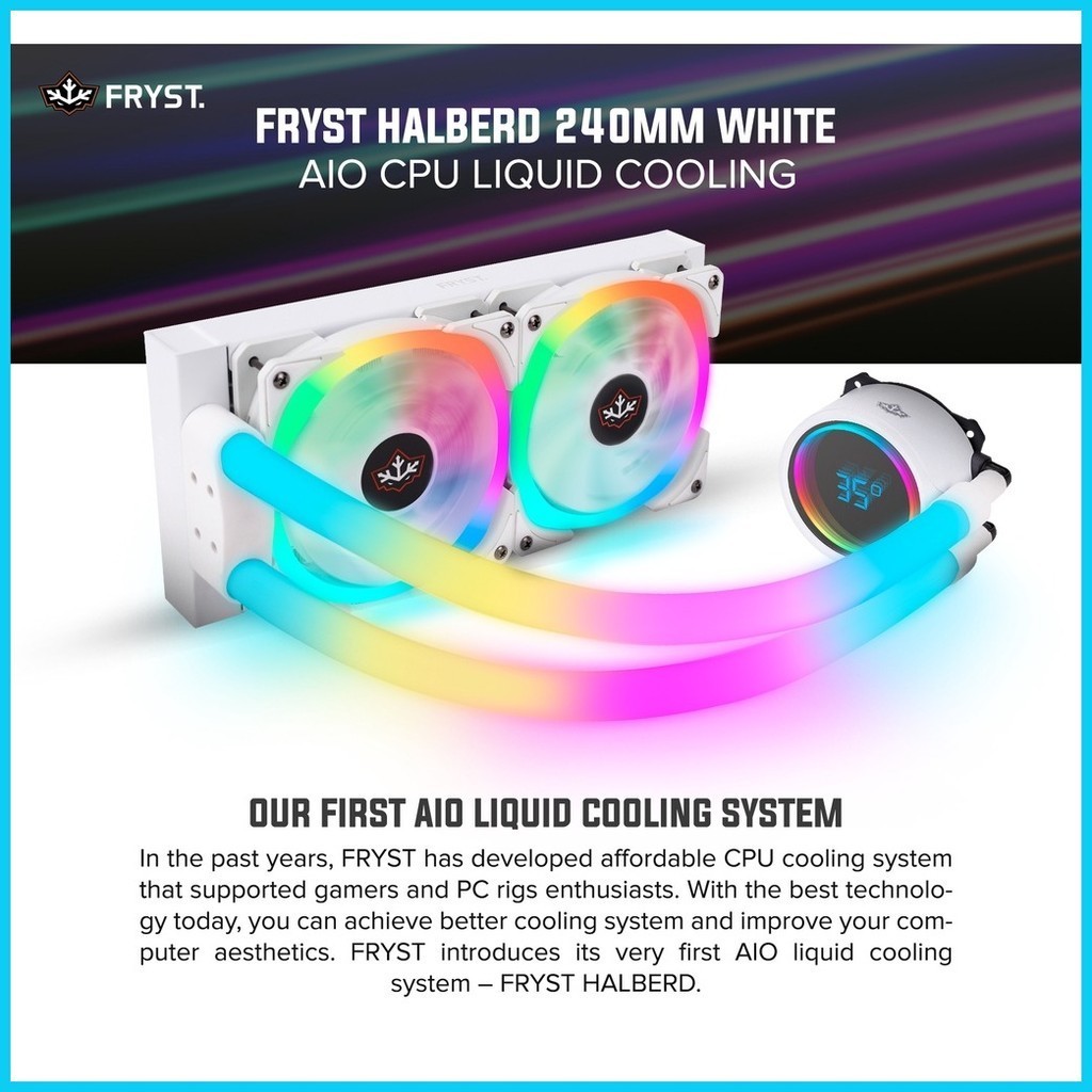 ∆ EasyPC | FRYST HALBERD L120 / L240 RGB Liquid Cooling | Shopee ...