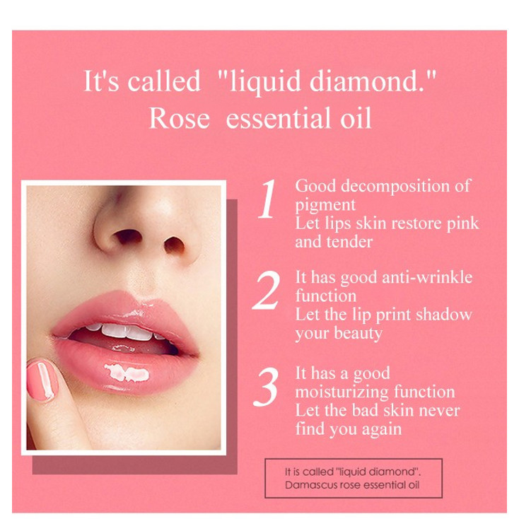 [Buy 1 free 1] Rose Essential Oil Lip Mask Nourishing And Moisturizing ...