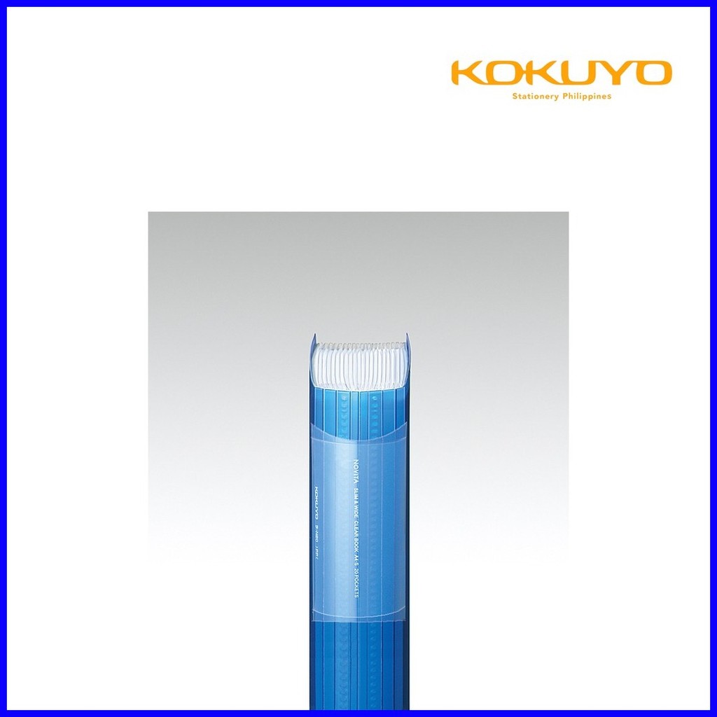 Kokuyo RA-N20B Novita Display Clear Book File, A4-S 20 Pockets (Blue) | Shopee Philippines