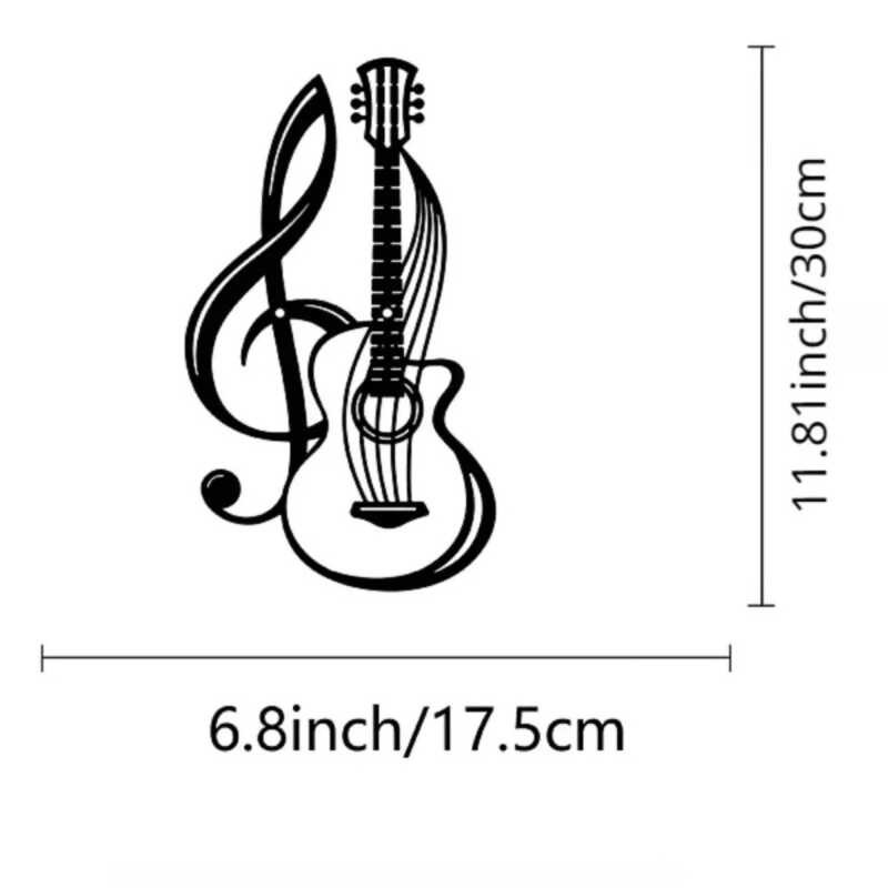 Metal Elegant Wall Sign with Musical Notes & Vio – Perfect for Gardens ...