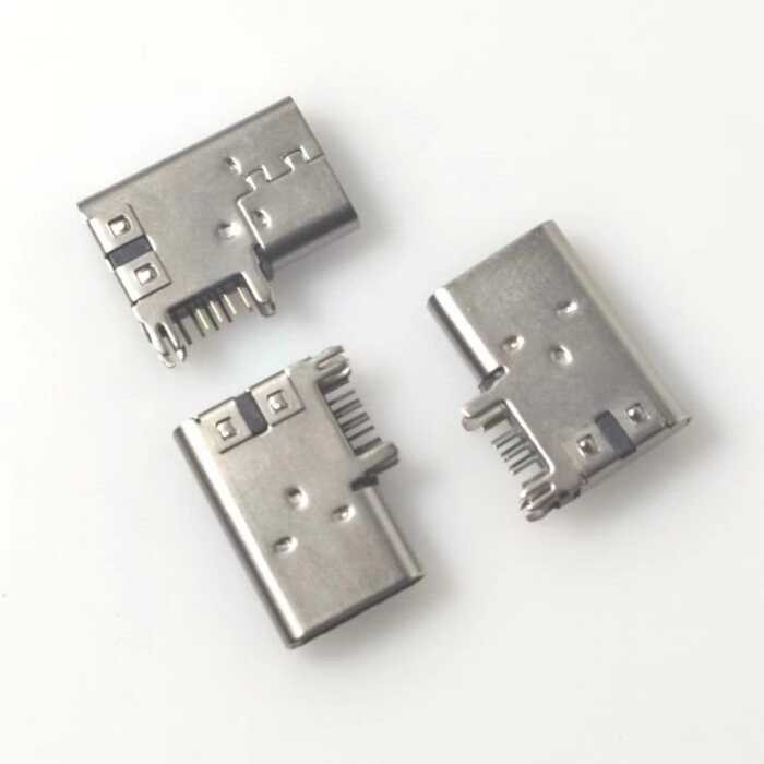 TYPE C 14 Pin Side Plug Without Padding LCP Black Glue 1U Pin Length 1. ...