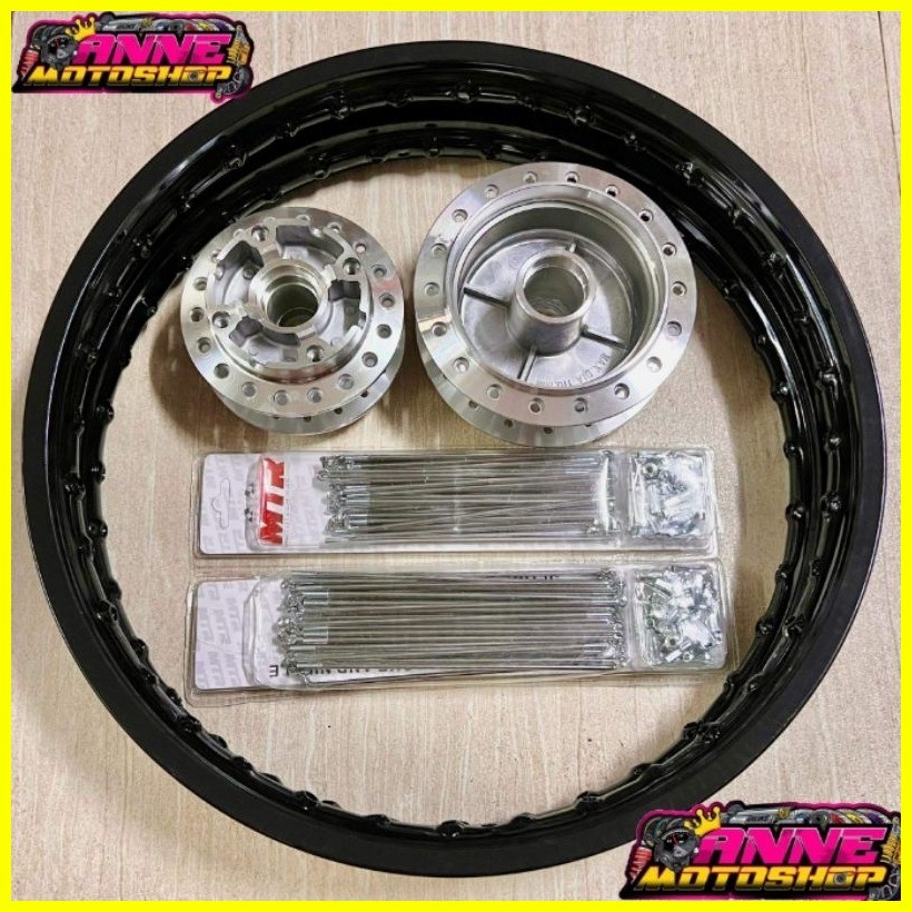 Rimset Honda Dash Rs 125 Fi Xrm Motard Trinity (Drumbrake Rear ...