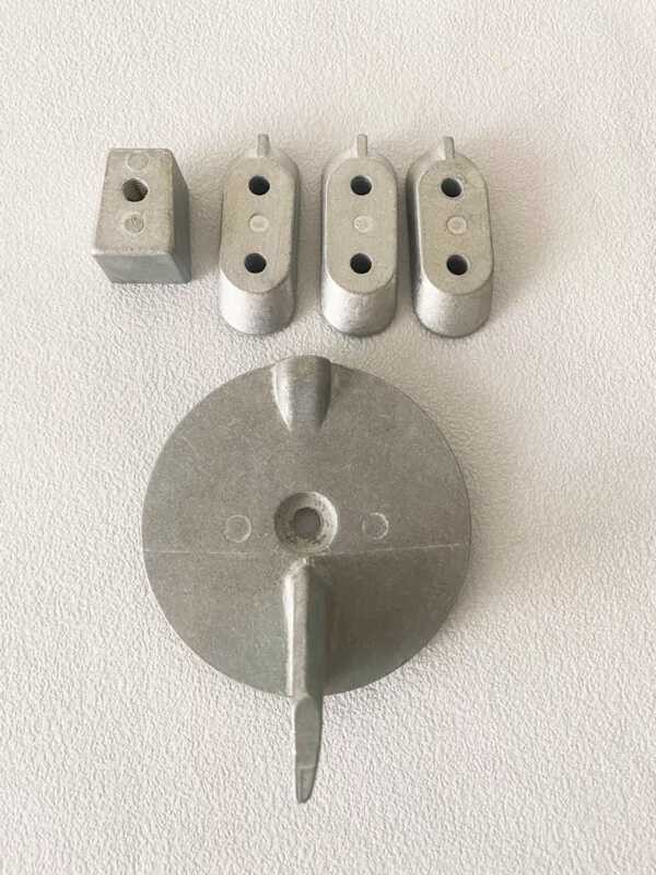 Yamaha outboard motor anti-corrosion rudder angle anode zinc block two ...