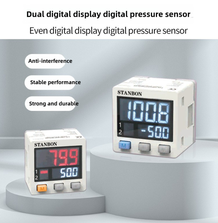 Digital Display Air Pressure Gas Pressure Vacuum Detection Positive ...