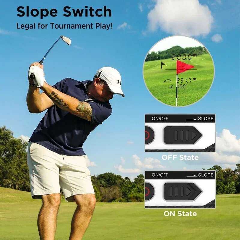 Golf Rangefinder Para Sa Telemeter 800M Flag Lock Slope Gamit Ang ...