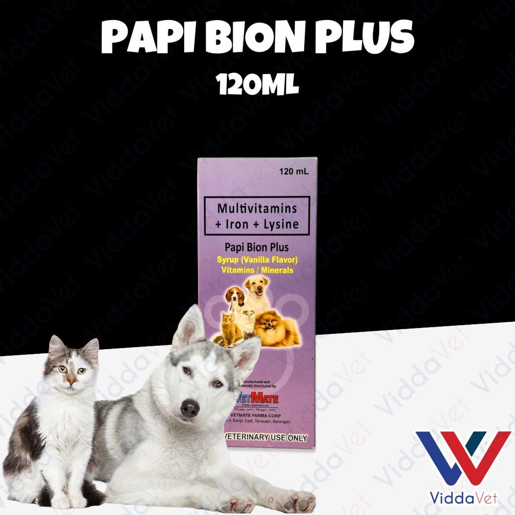 120ml Papi Bion Plus Vitamin & Mineral Supplement for Pets Multivitamin ...