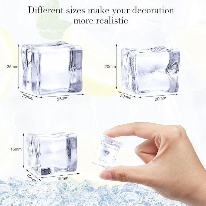 Clear Fake Ice Acrylic Decorative Ice Cubes Display for Home Decoration ...