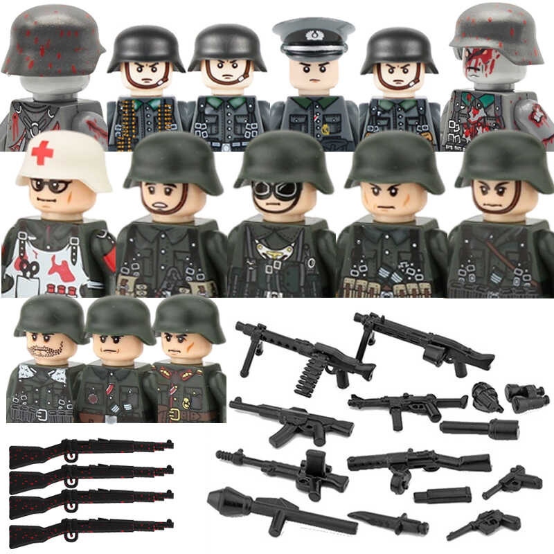 Army Soldier Figures Building Blocks Ww2 German Medical Corps Zombie ...