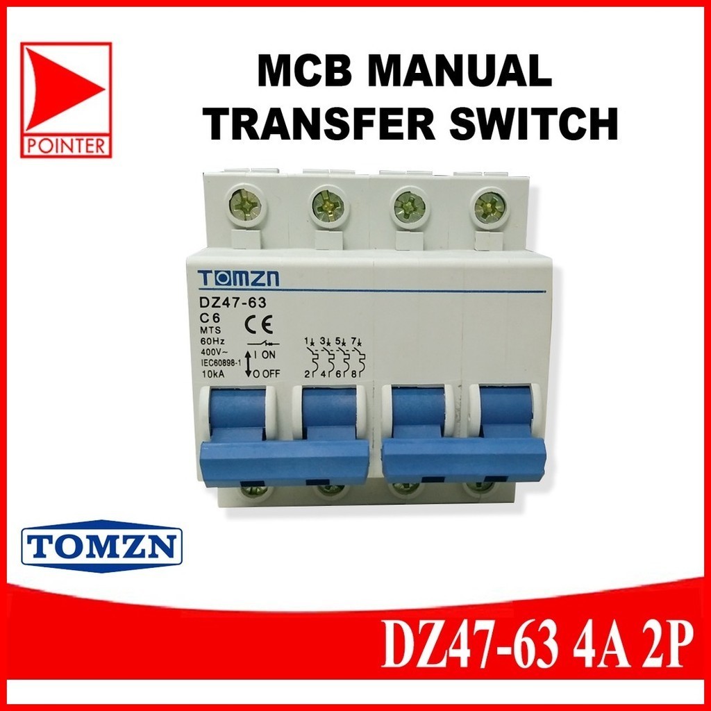 ∆ ⭐ MCB MANUAL TRANSFER SWITCH MTS (TOMZN) | Shopee Philippines