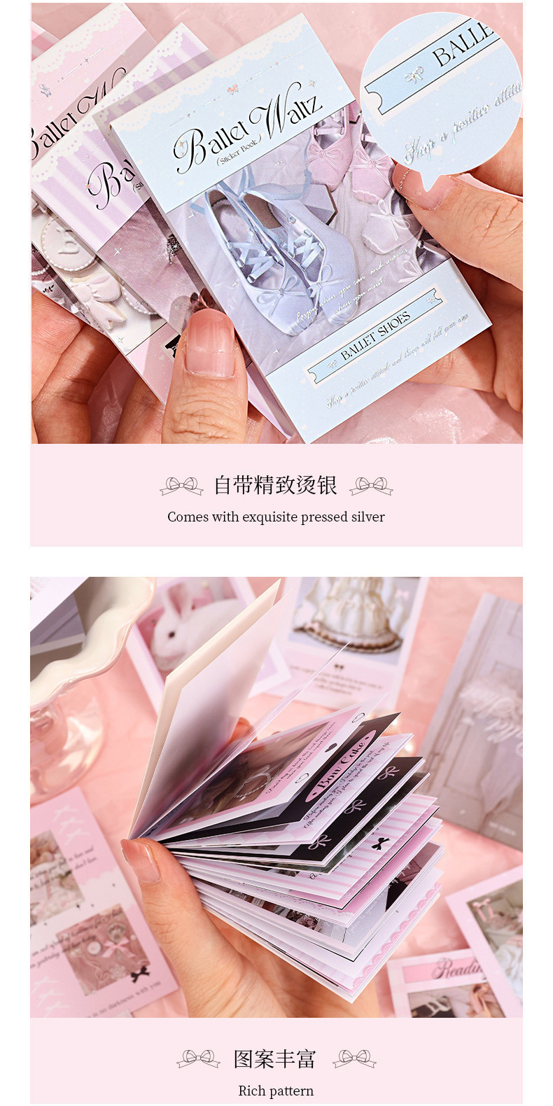 Idako [Ballet Waltz Series] Sticker Book Korean Lace Bow Handbook diy ...