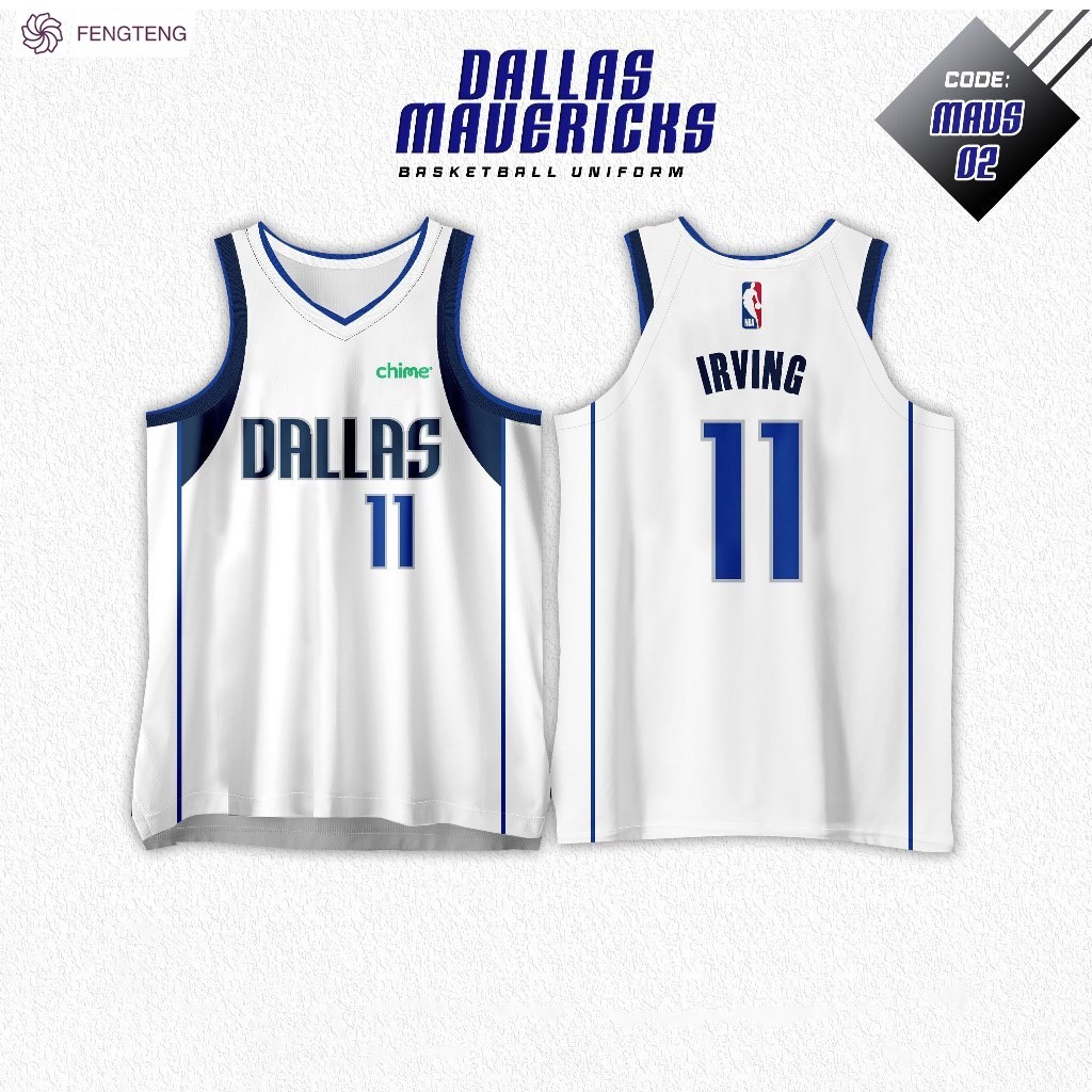 DALLAS MAVERICKS BASKETBALL UNIFORM FULL SUBLIMATION (IRVING) | Shopee ...