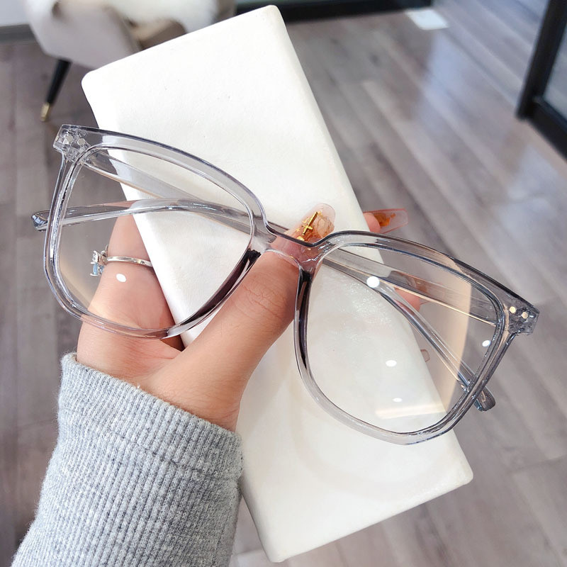 Vintage Square Minus Sight Glasses for Women Trendy Anti-blue Light ...