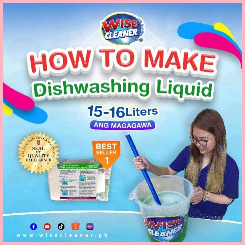 DISHWASHING LIQUID KIT 15-16L WISE CLEANER DIY KIT | Shopee Philippines