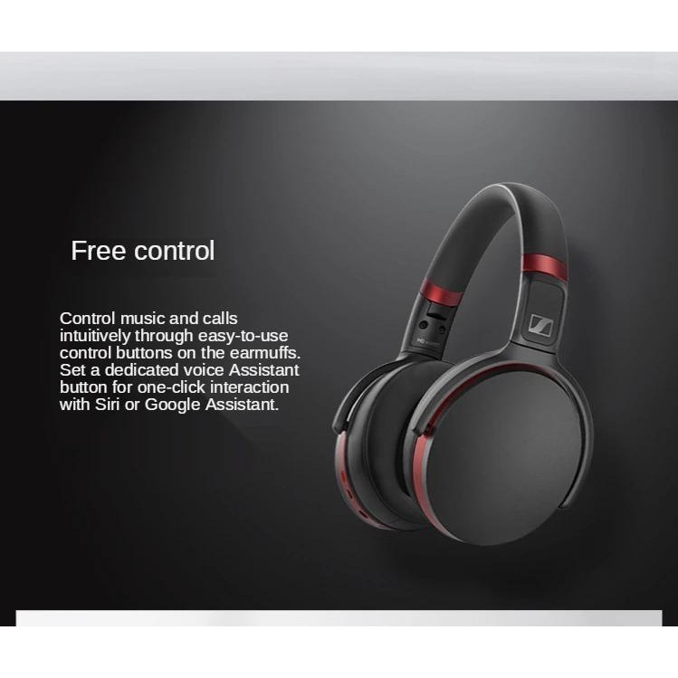 Sennheiser HD 458BT over-Ear Wireless Noise Cancelling Headphones (Black/Red) | Shopee Philippines