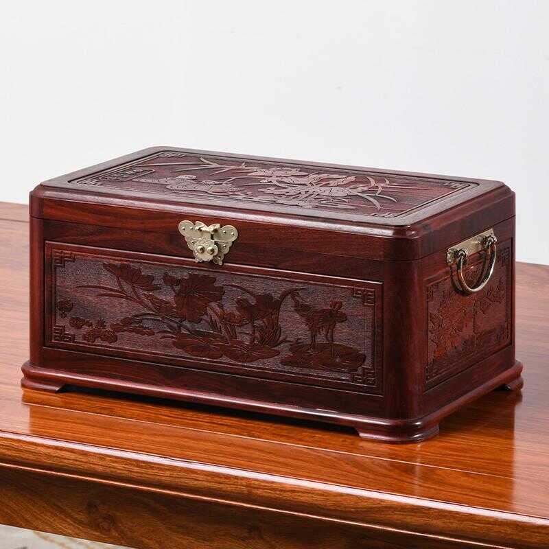 Redwood storage box, wedding dowry, dowry, gift box, rosewood jewelry ...