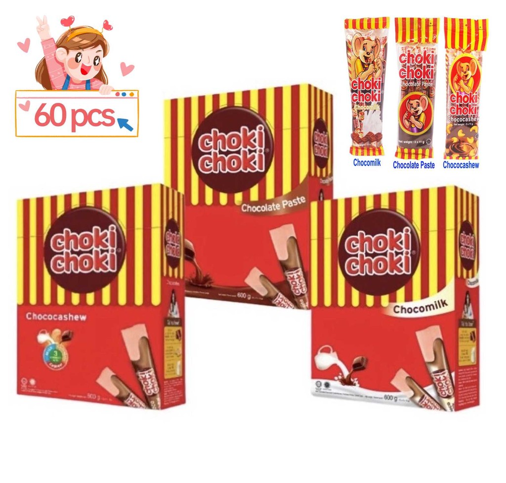 Choki Choki Chocolate Paste 12 x 5 x 9g (60 pcs) | Shopee Philippines