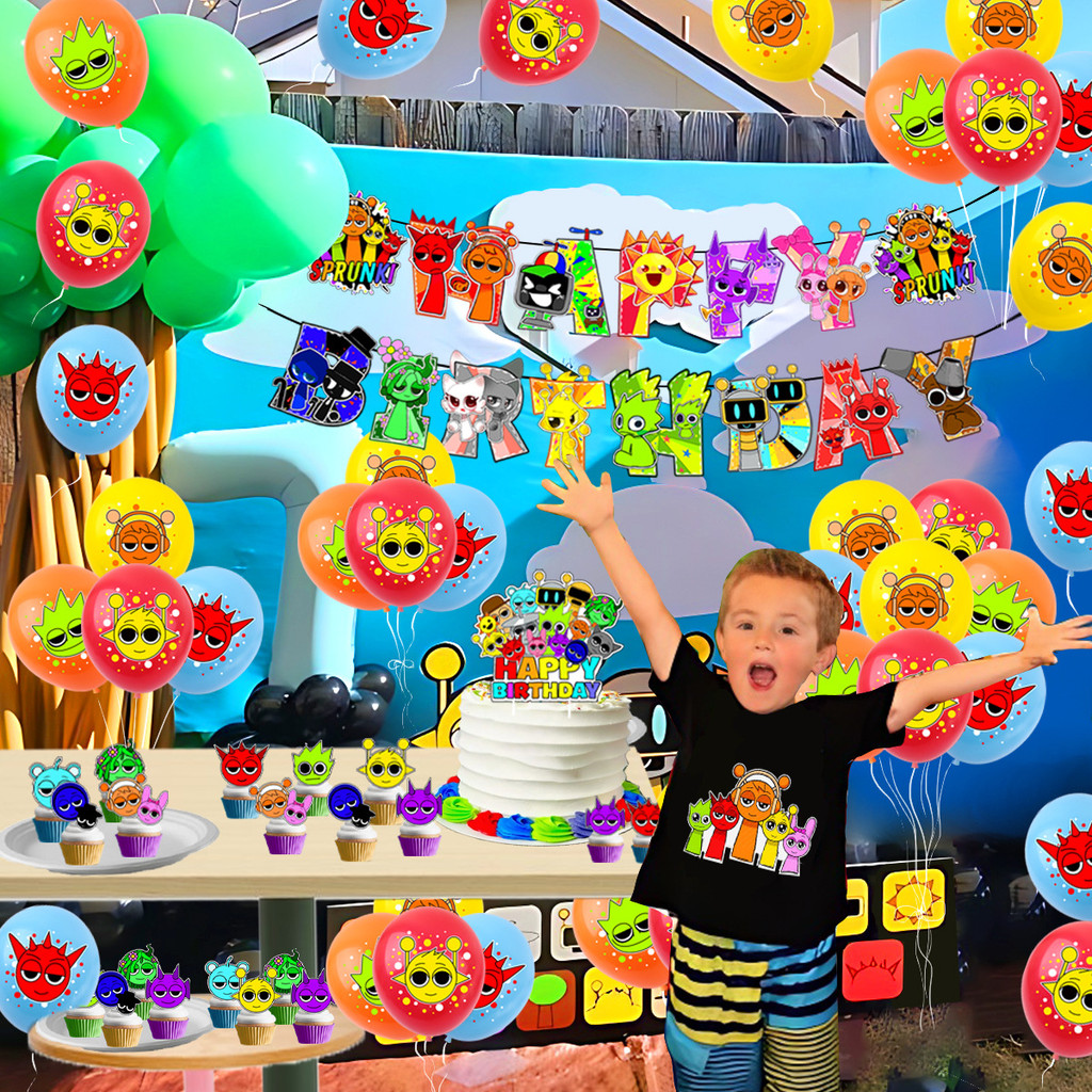 Sprunki Incredibox Sprunki Theme Birthday Party Supplies Sprunki Flag ...