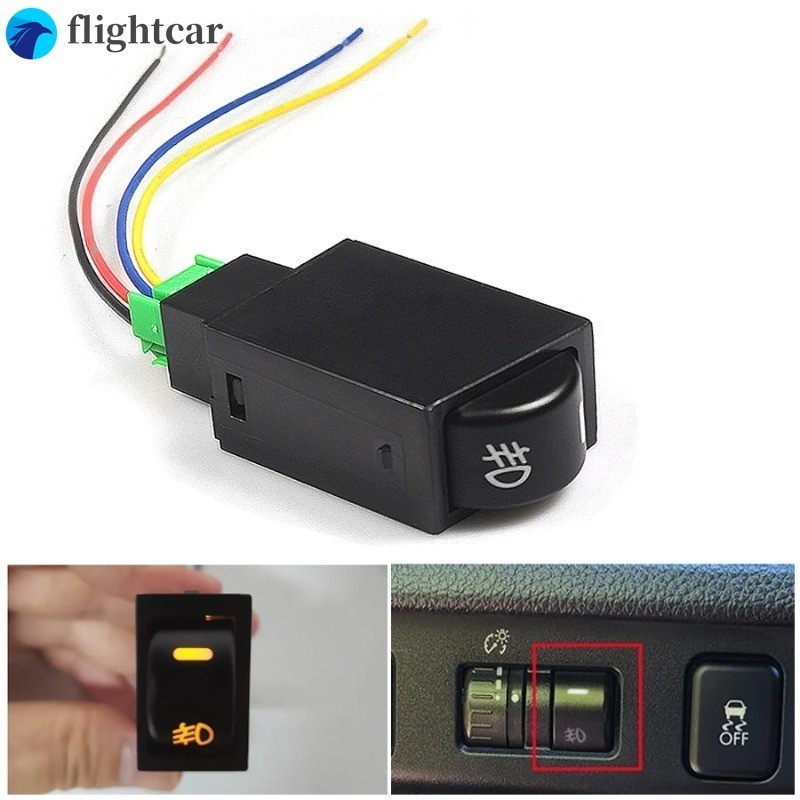 （FT）1Piece Original Size 5 Pin ON-OFF Button Car Fog Light Switch For ...