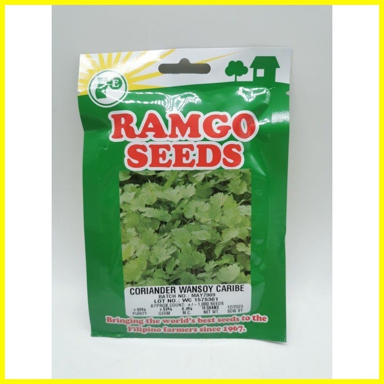 RAMGO CORIANDER WANSOY CARIBE SEEDS ( ORIGINAL GARDEN PACK ) | Shopee ...