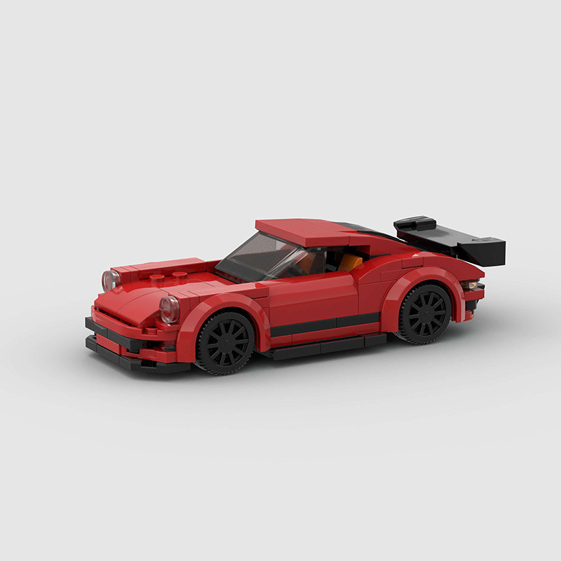 MOC Porsche 911 Red Sports Cars Building Blocks Toys For Kids Boys And ...