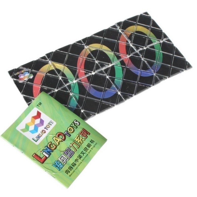 Lingao Plastic Black 3 Rings 8 Panels Magic Folding Puzzle | Shopee ...