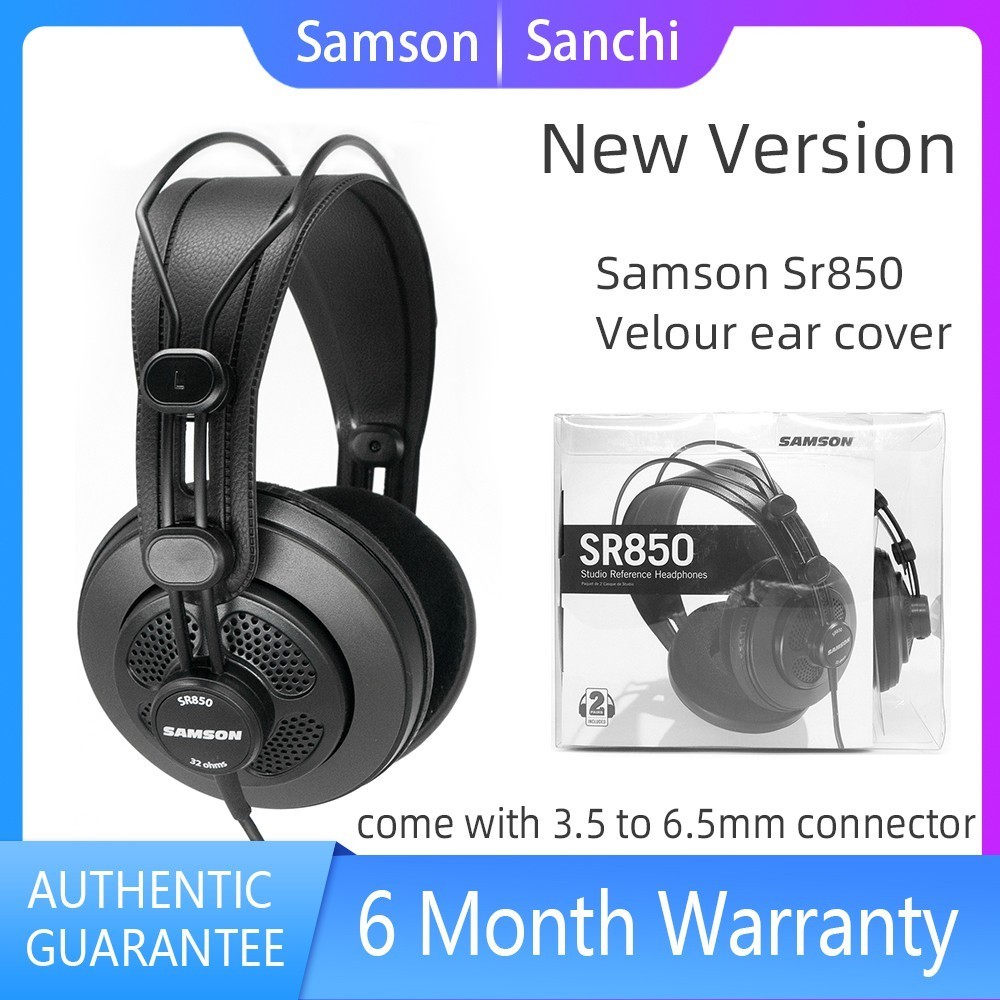 Original SAMSON SR850 Professional Studio Reference Monitor Headphones ...