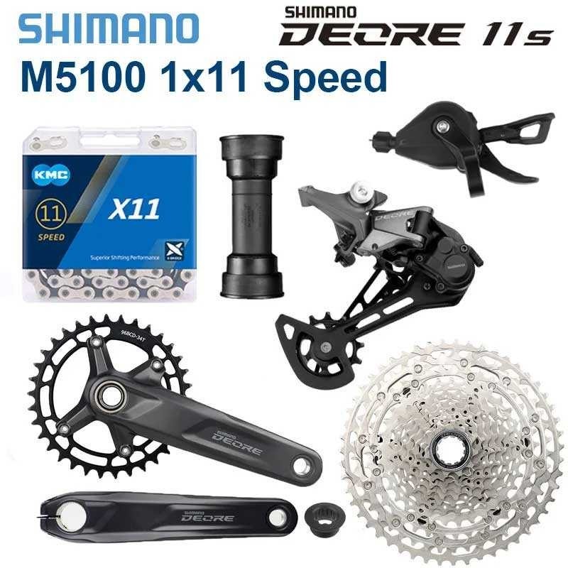 Shimano Deore M5100 11 Speed Groupset Shift Derailleur MTB 11V Crankset 32T 34T 36T 11S K7 11 ...