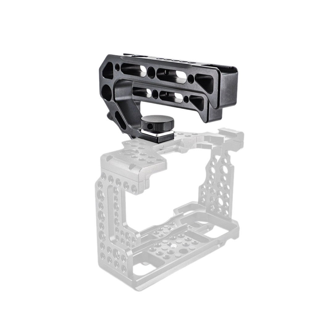 XT-XINTE Camera Top Handle with Cold Shoe Camera Hand Grip 1/4 3/8 ...