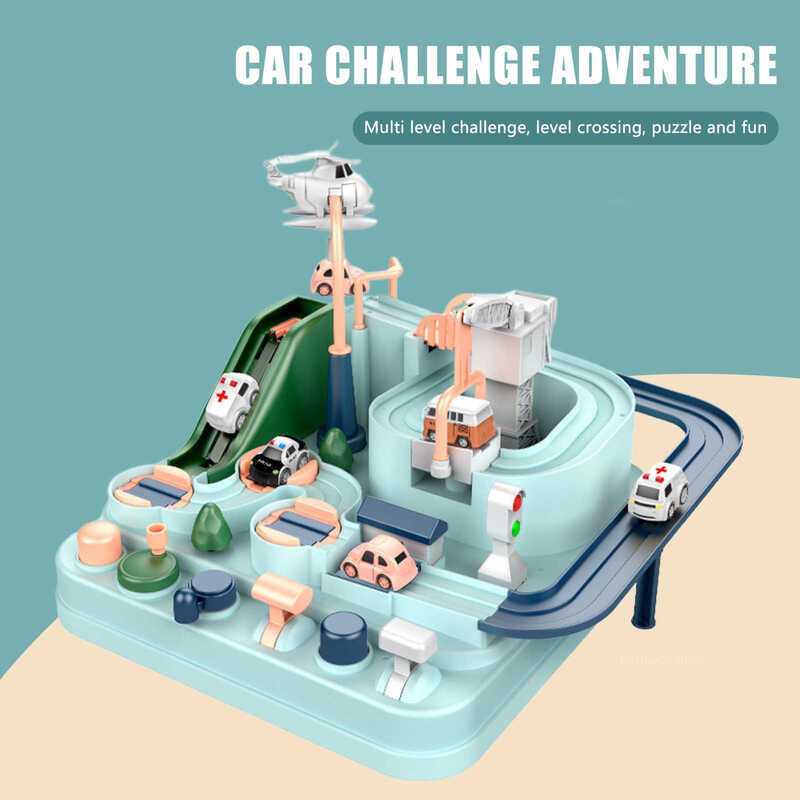 Car Model Rail Racing Educational Toys Mechanical Interactive Train Toy ...